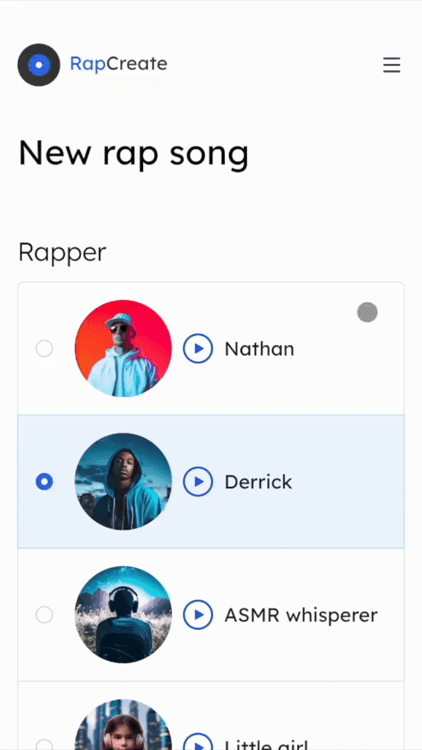 RapCreate - AI Rap Generator | Create Custom Rap Songs
